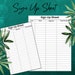 Canva Template, Sign up Sheet, Easy Template, Simple Canva Template ...