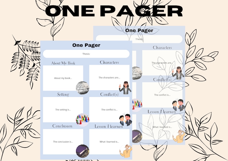 Canva Template, One Pager, Easy to Change and Add Photos. - Etsy