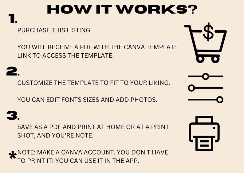 Canva Template, One Pager, Easy to Change and Add Photos. - Etsy