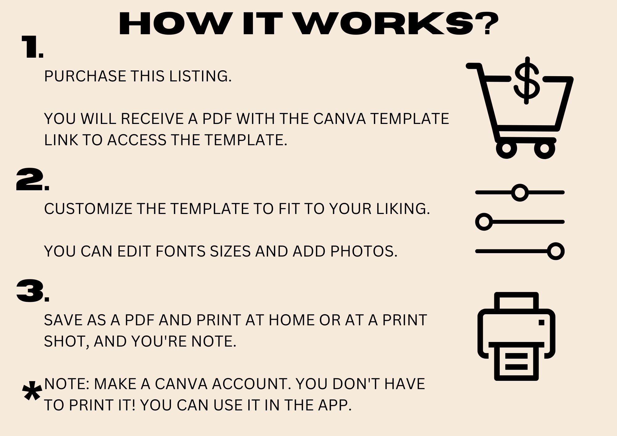 Canva Template, One Pager, Easy to Change and Add Photos. - Etsy