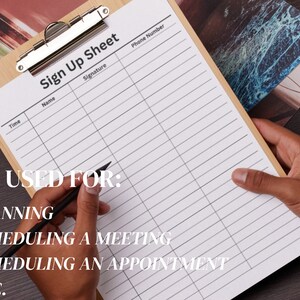 Canva Template, Sign up Sheet, Easy Template, Simple Canva Template ...