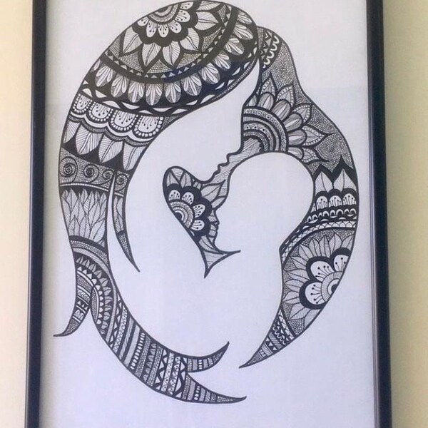 Mandala Drawing - Etsy