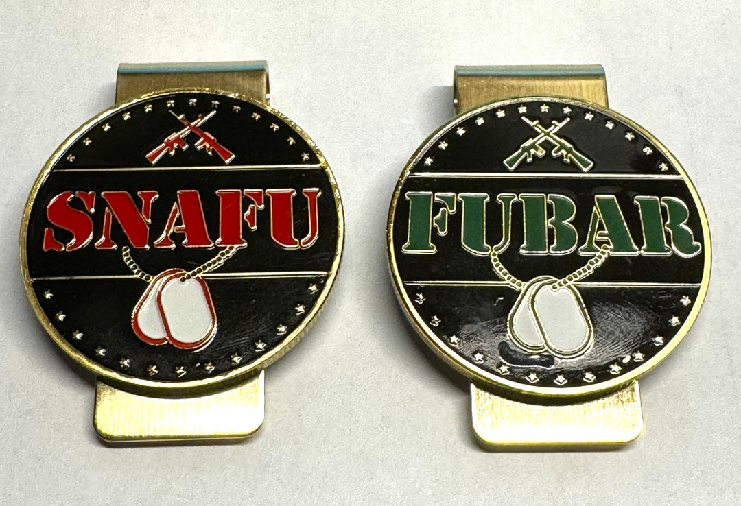 SNAFU or FUBAR Large Metal Coin Money Clip, Brand New Product - Etsy