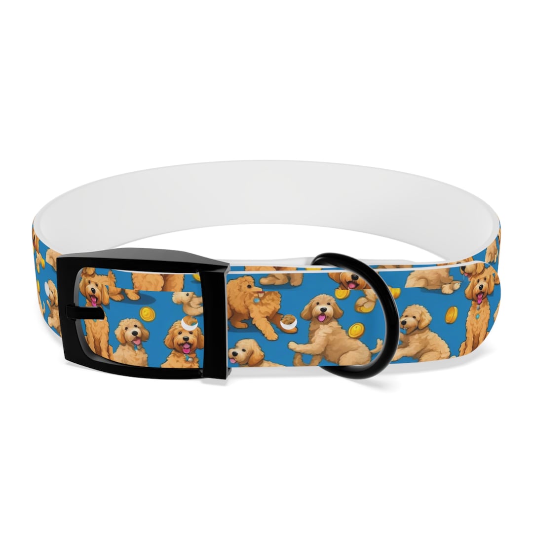 A Bunch of Goldendoodles as a Cartoon on a Dog Collar, Doodle Rescue ...