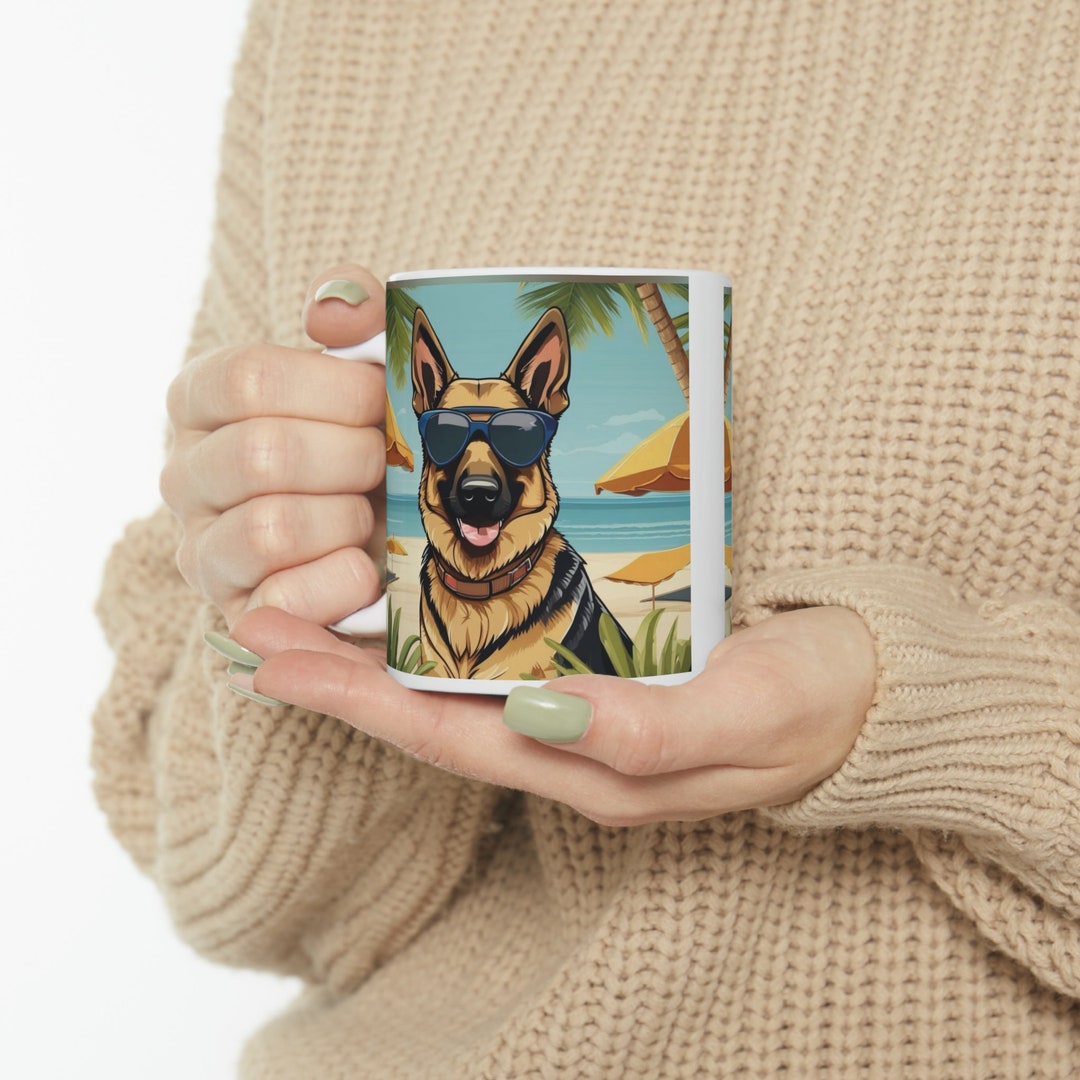 German Shepherd Custom Mug, Coffee Mug, Dog Coffee Mug, German Shepherd ...