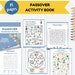 Passover for Kids, Passover Activity Book, Passover Activities ...