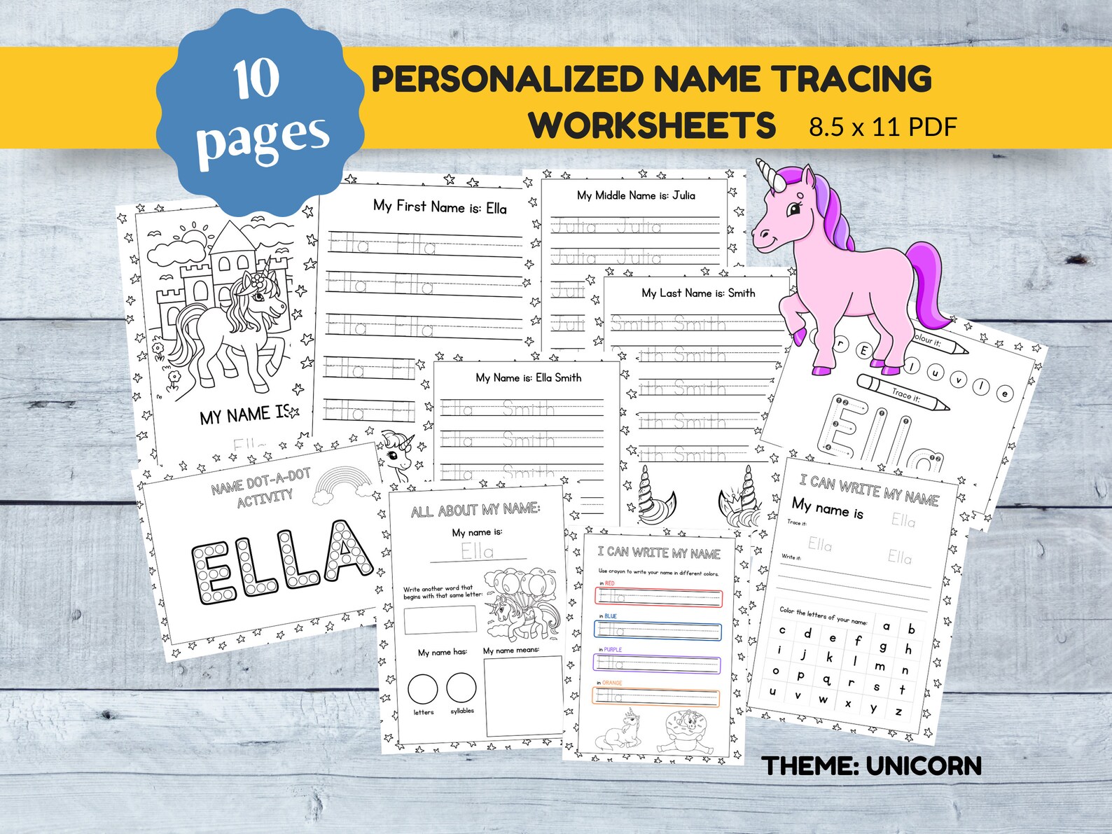 Name Writing Practice, Personalized Name Tracing, Learn Name Sheet ...