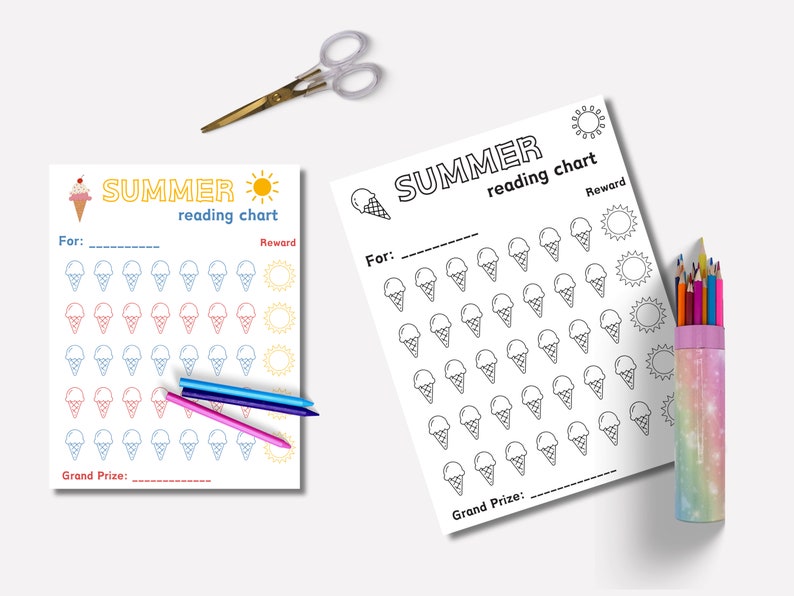 Summer Reading Chart, Reading Reward Chart, Book Tracker Summer Reading ...