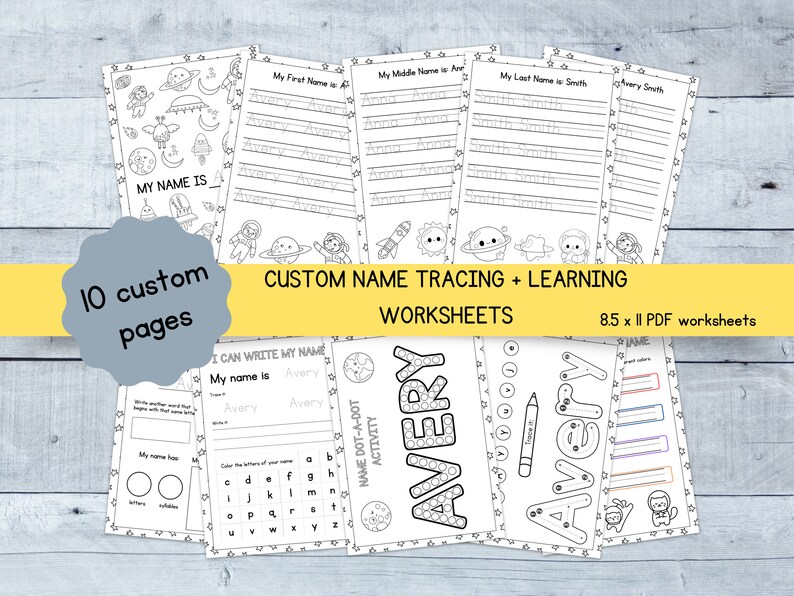 Name Writing Practice, Personalized Name Tracing, Learn Name Sheet ...