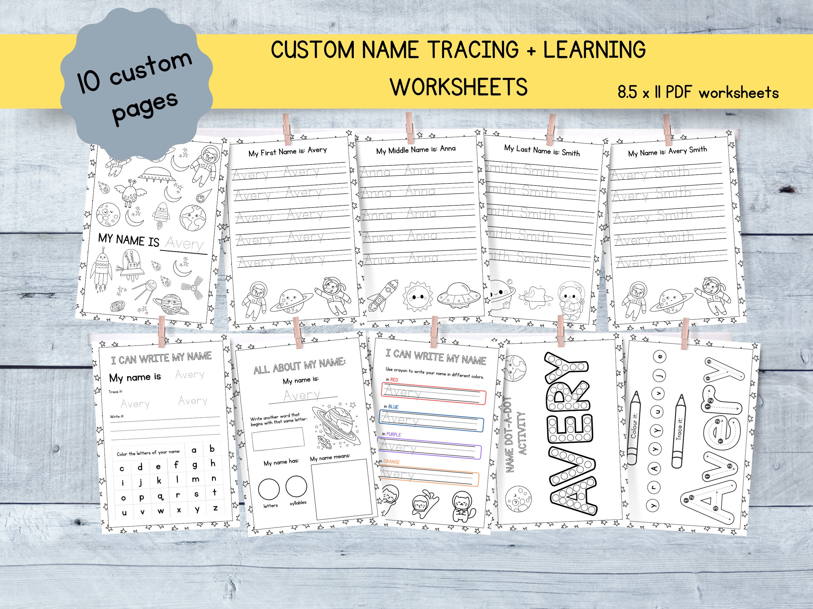 Name Writing Practice, Personalized Name Tracing, Learn Name Sheet ...