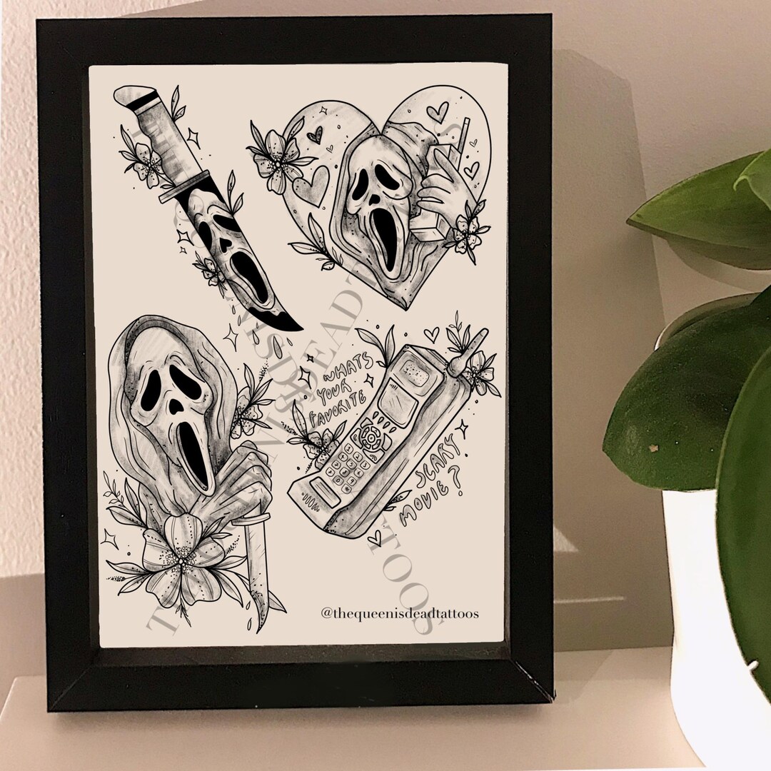 Horror Flash / Scream 90s Halloween Art Print / A3 A4 A5 ...