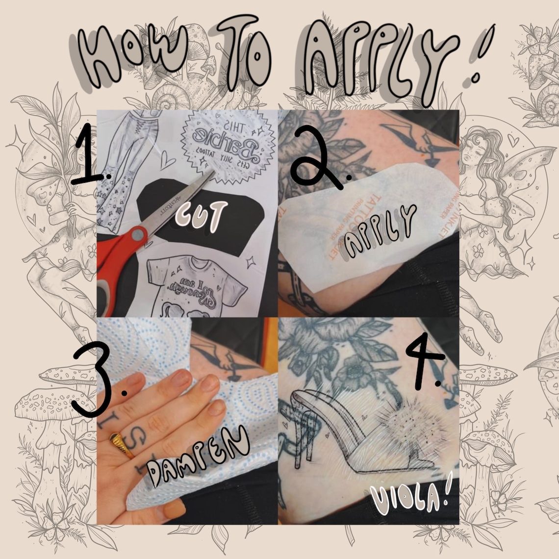 Cute Flash Temporary Tattoos Designs / Large A4 Sheet ...