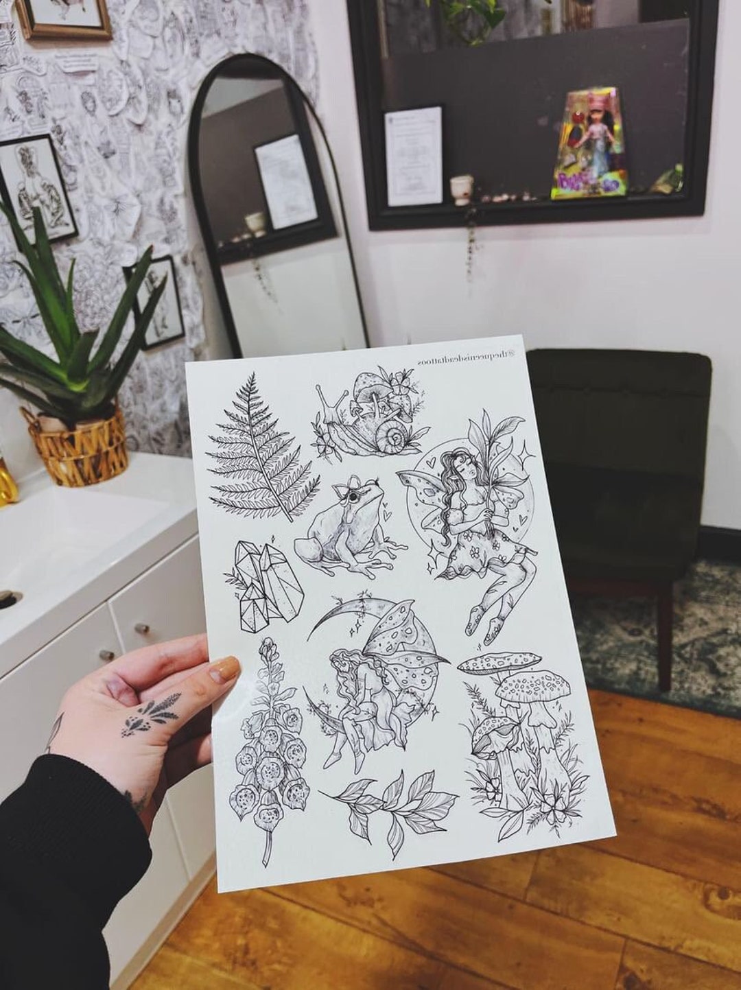 Temporary Tattoos / Large A4 Sheet / Cottagecore Witchy Sheet ...