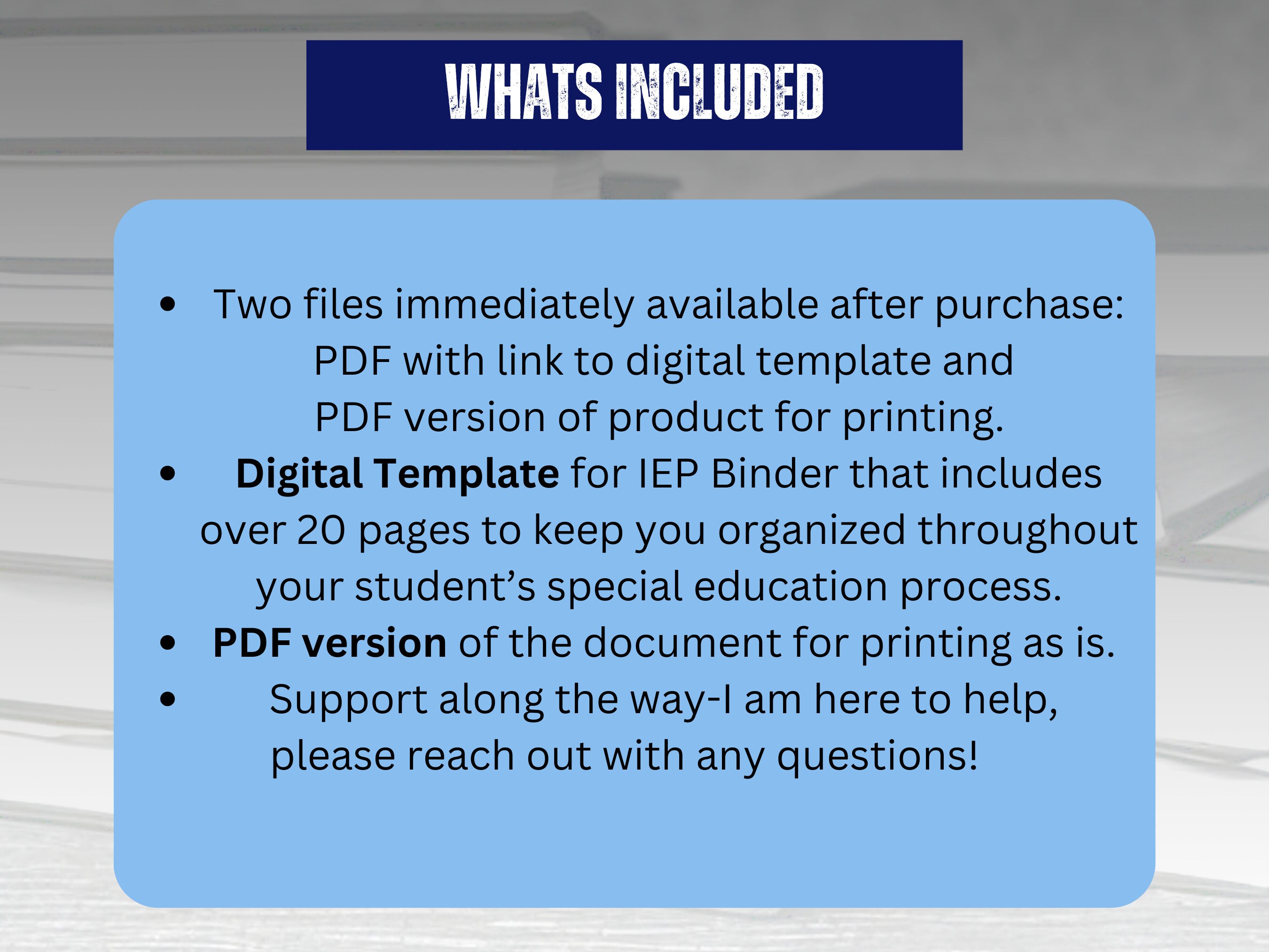 IEP Parent Organizer Black & White - Etsy