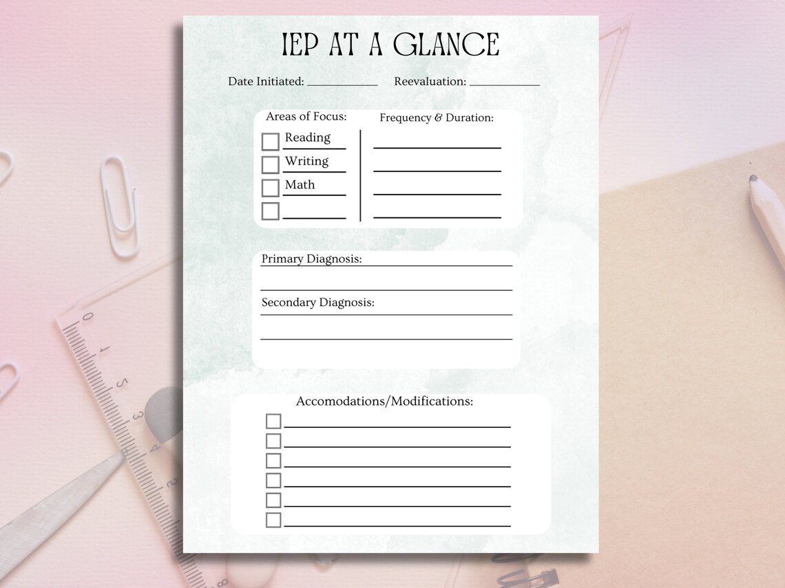 IEP Parent Organizer - Etsy