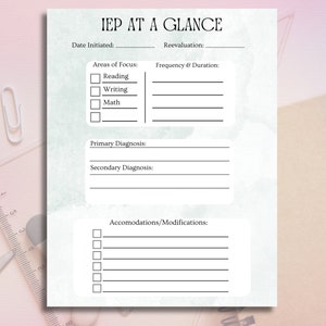 IEP Parent Organizer - Etsy