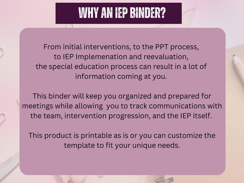 IEP Parent Organizer - Etsy