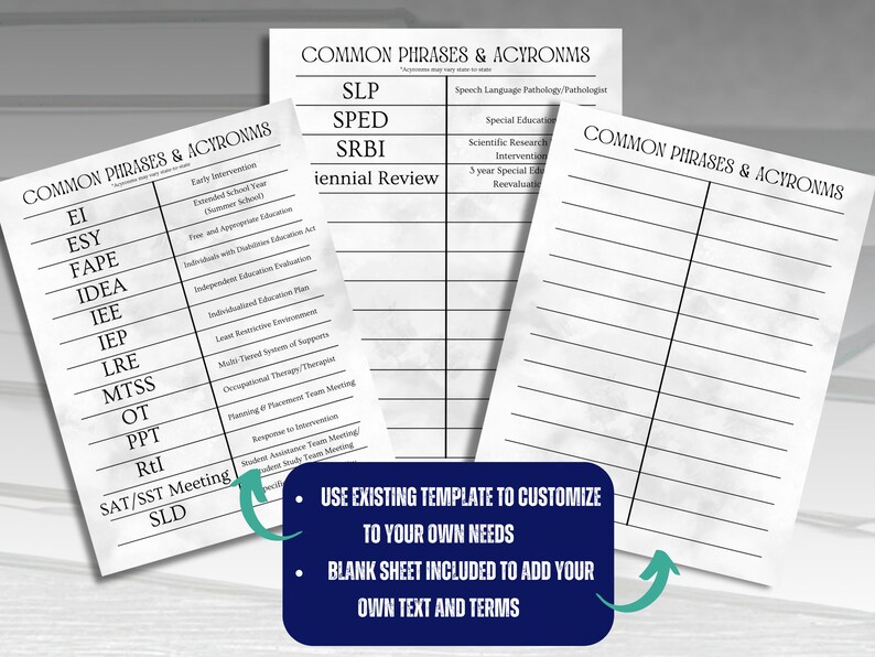 IEP Parent Organizer Black & White - Etsy