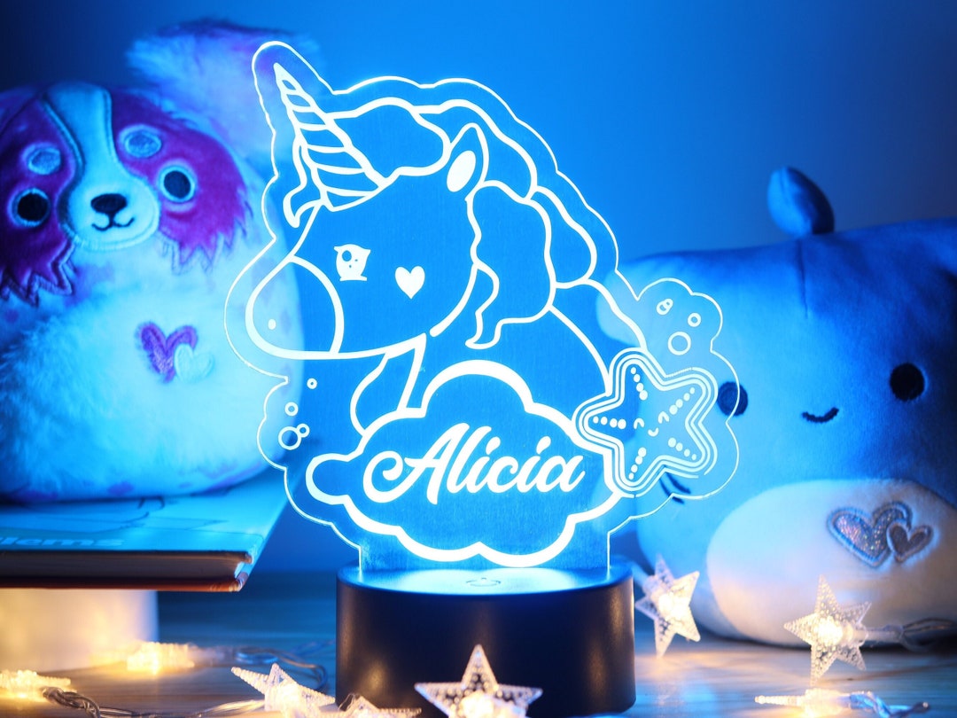 Unicorn Magical Horse Led Lamp Personalized Gift for Girls Horned ...