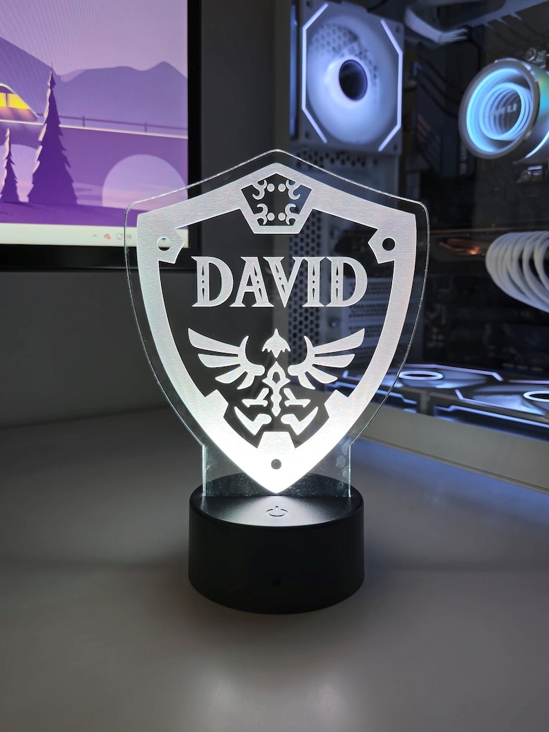 Zelda Night Light Personalized Zelda Shield Legend of Zelda Led Lamp ...