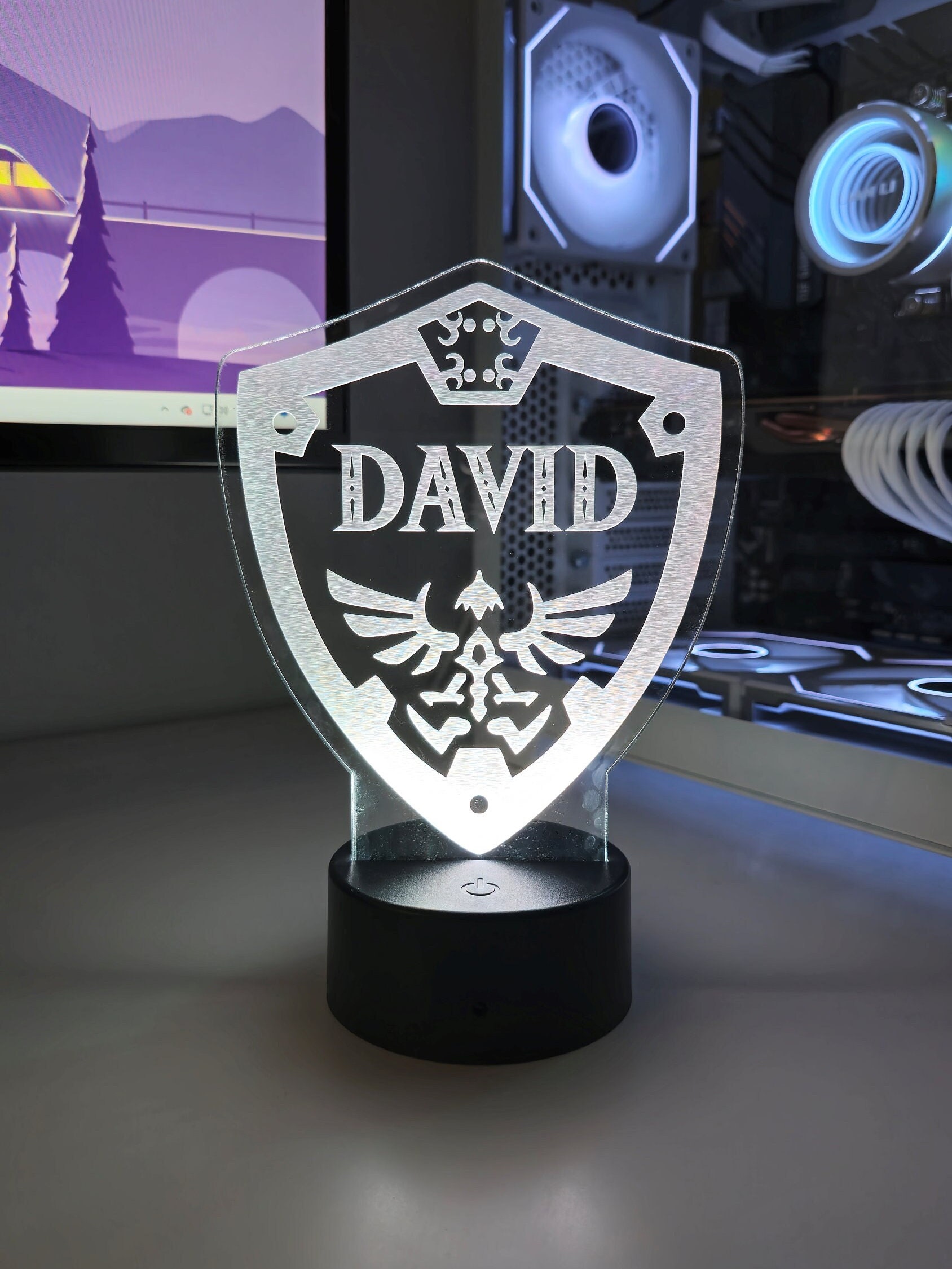 Zelda Night Light Personalized Zelda Shield Legend of Zelda Led Lamp ...