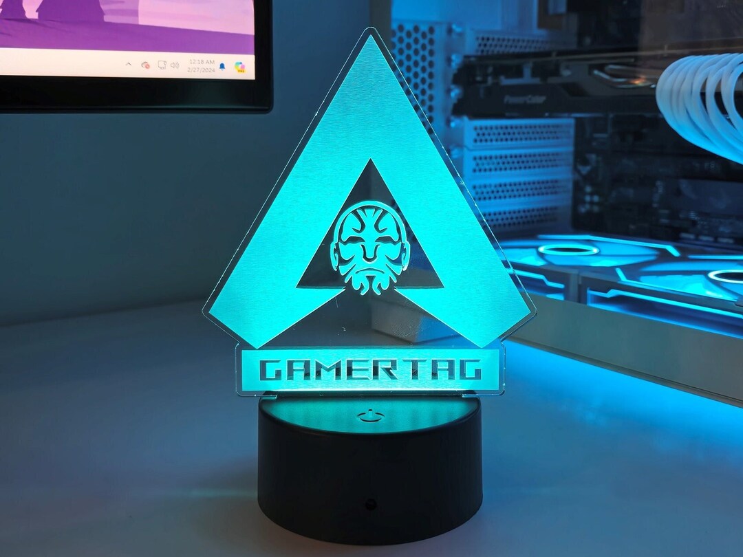 Apex Legends Night Light Custom Gamertag LED Light Gamer Desk Lamp Home ...