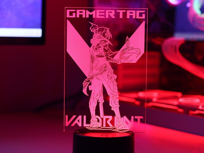 Valorant Agent Led Light Custom Gamertag Name Lamp Personalized ...