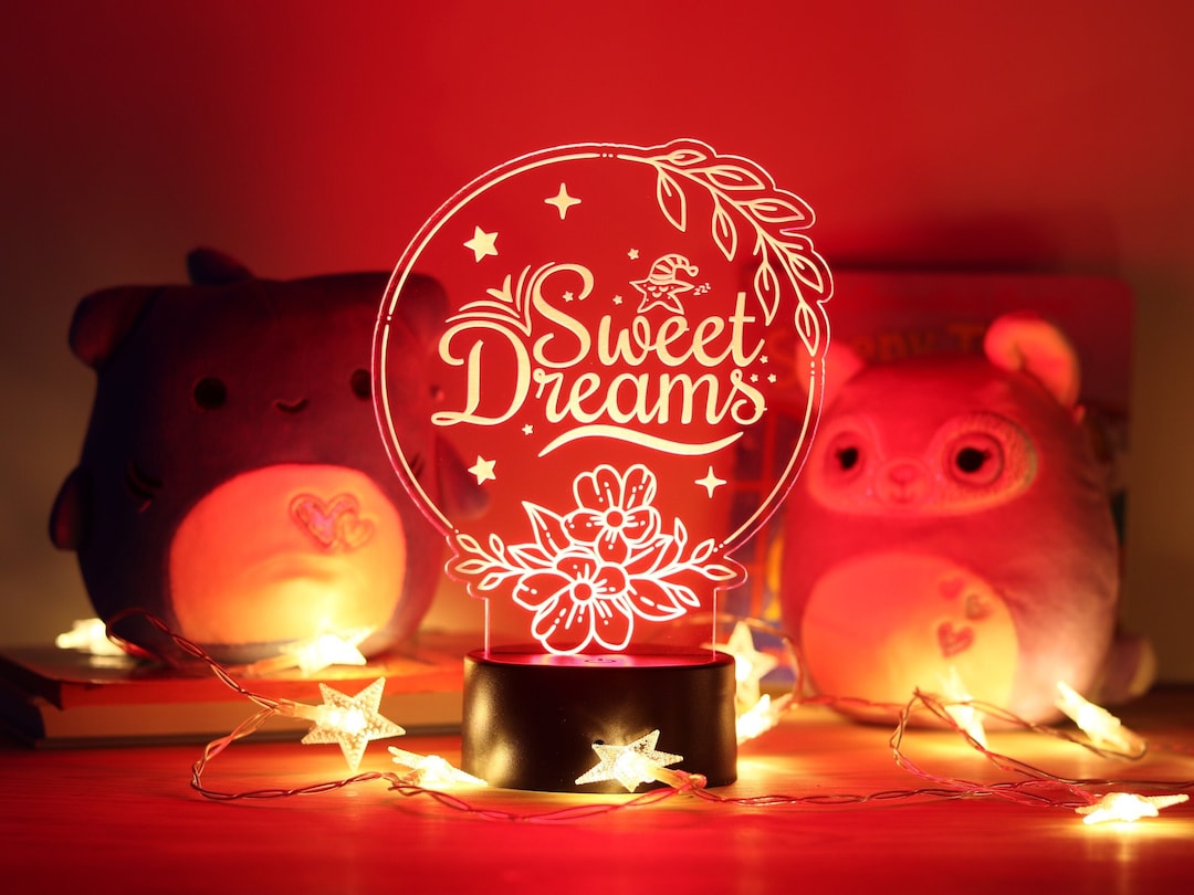 Sweet Dreams Night Light 3D Multicolored Led Lighting Cool Warming ...