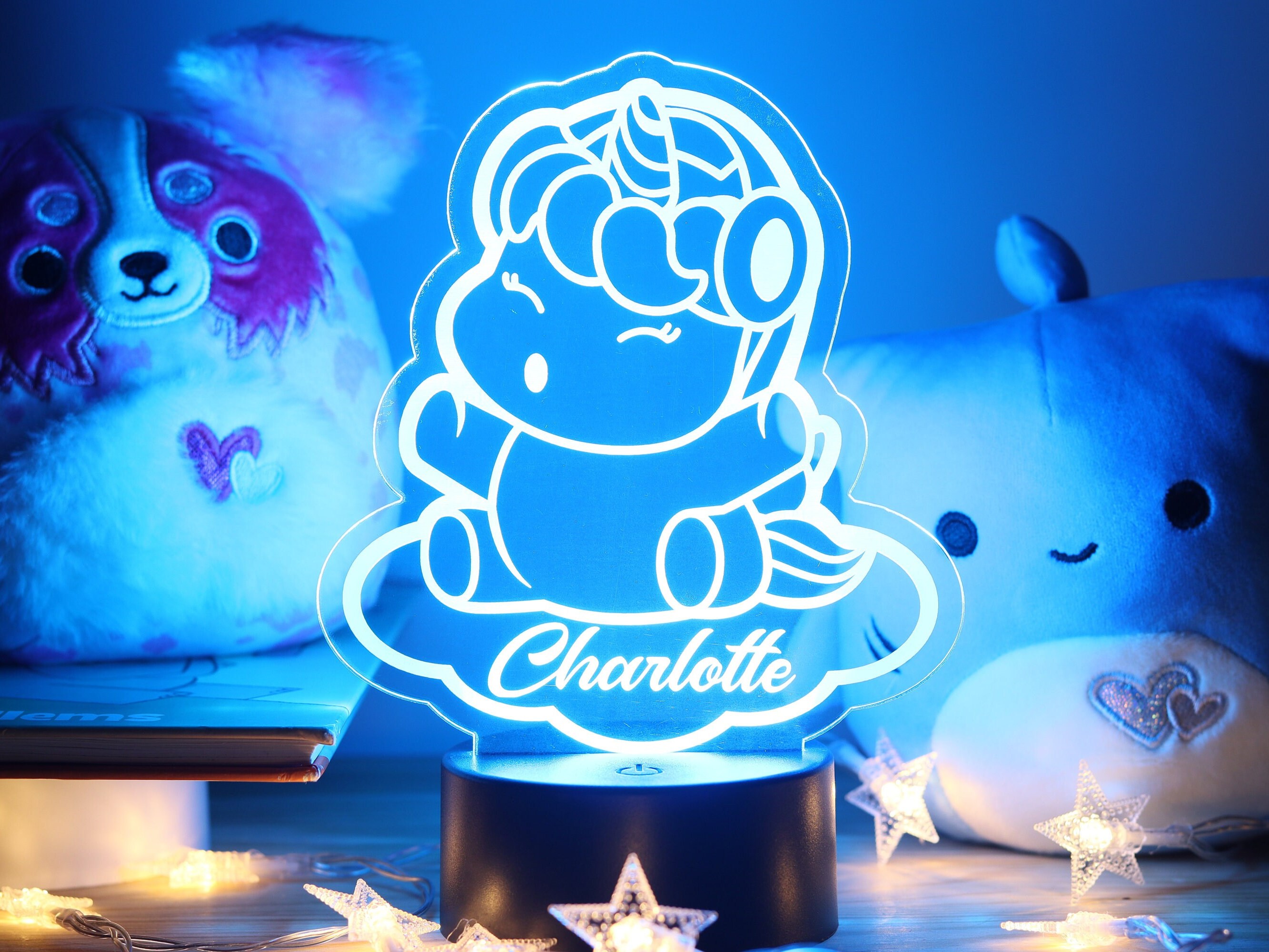 Unicorn Cute Led Light Personalized Gift for Girls Horned Animal Horse ...