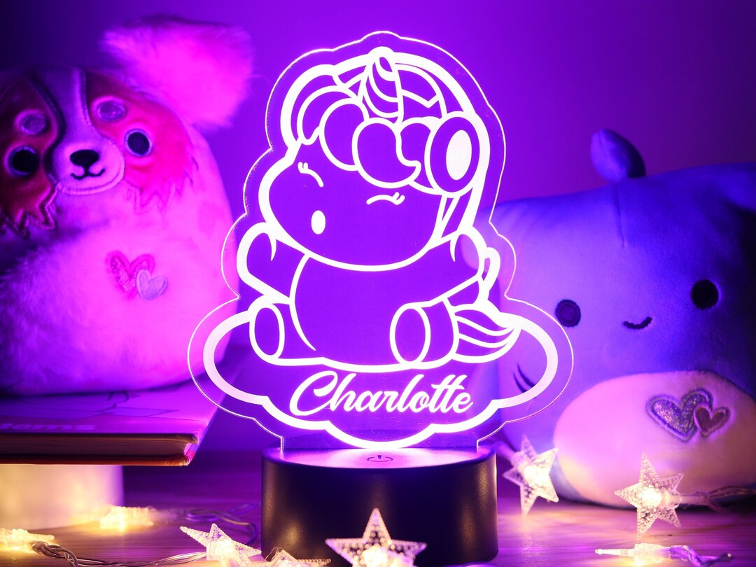 Unicorn Cute Led Light Personalized Gift for Girls Horned Animal Horse ...