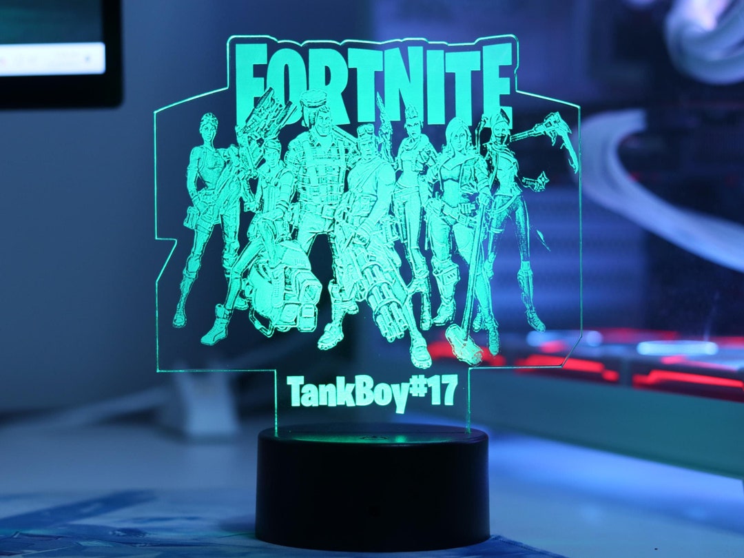 Fortnight Led Light Personalized Crown Nite Gamertag Night Light ...