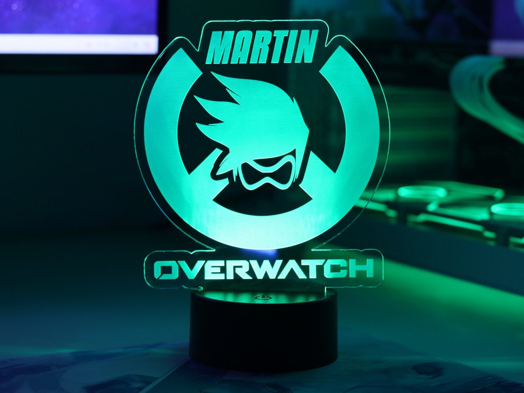 Overwatch Night Light Custom Name Gamertag Gift for Gamer Customizable ...