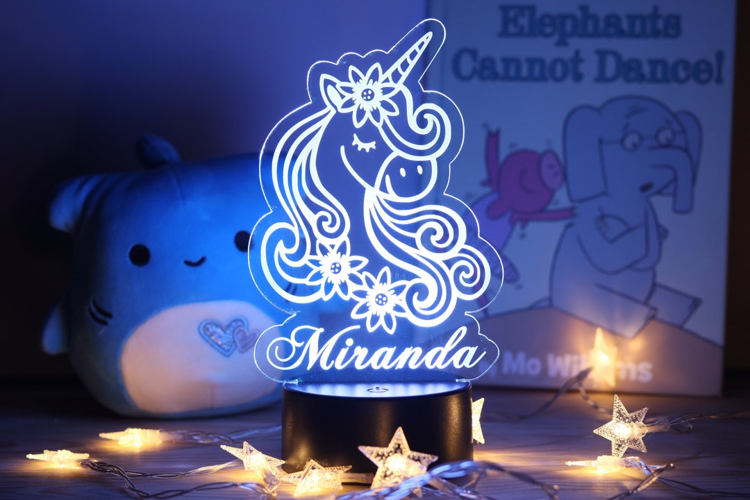 Unicorn Fabled Horse Led Light Personalized Gift for Girls Horned ...