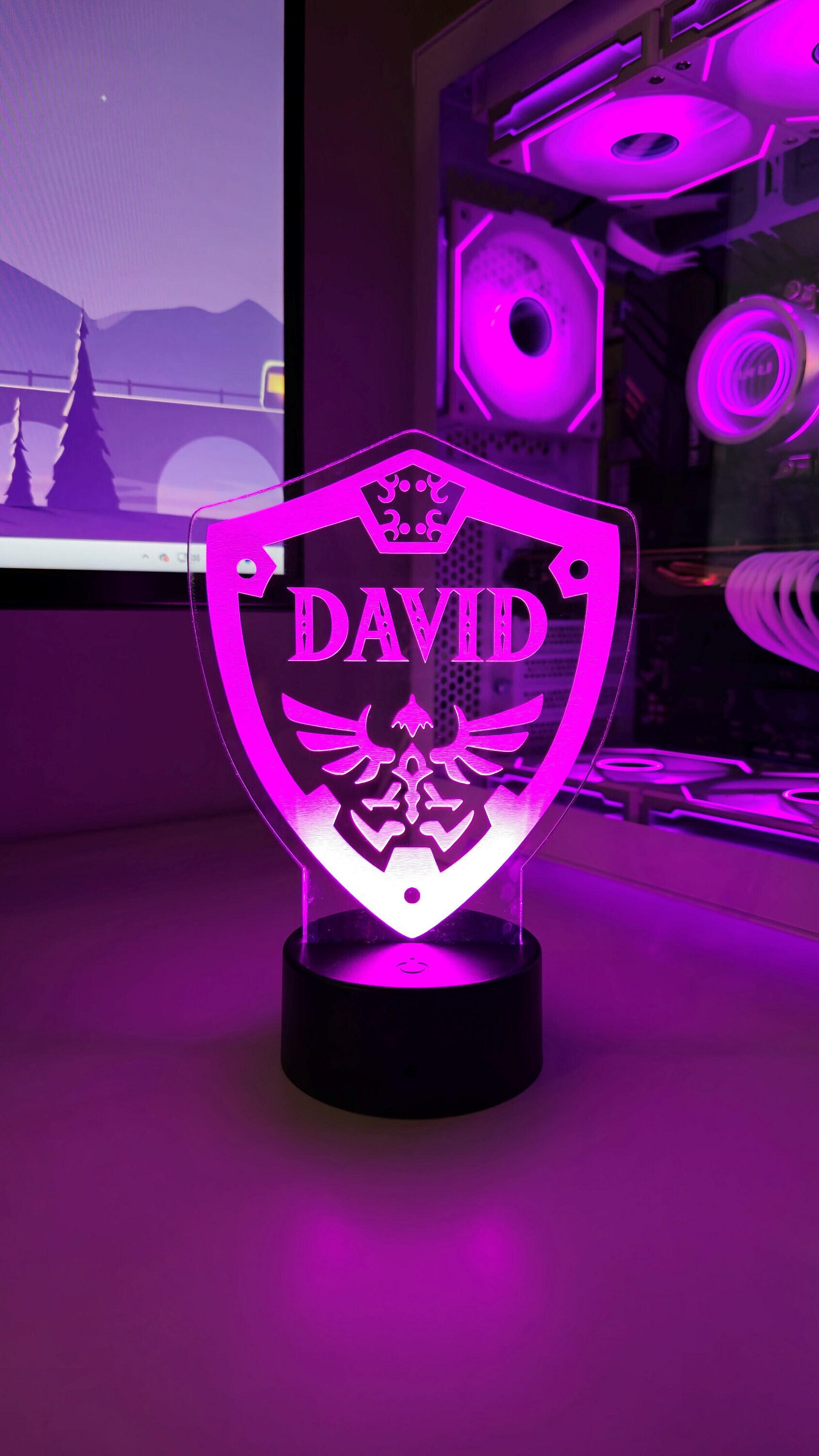 Zelda Night Light Personalized Zelda Shield Legend of Zelda Led Lamp ...