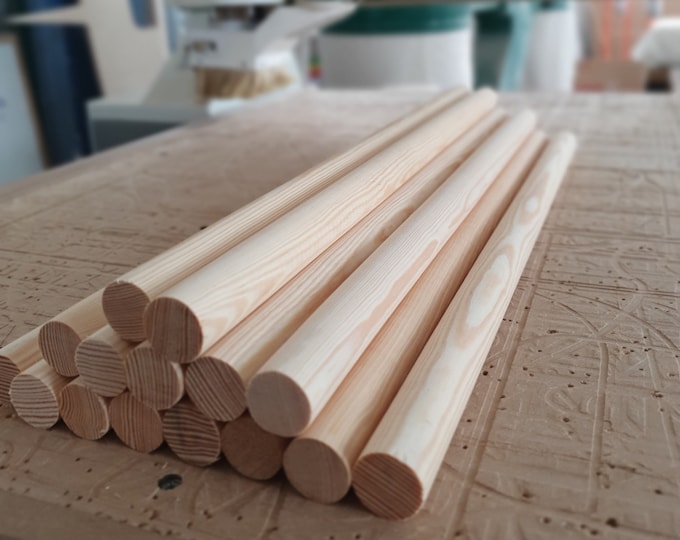 Wooden Round Rod - Wooden Rod for Macrame - Pine Wood. D30 - Etsy