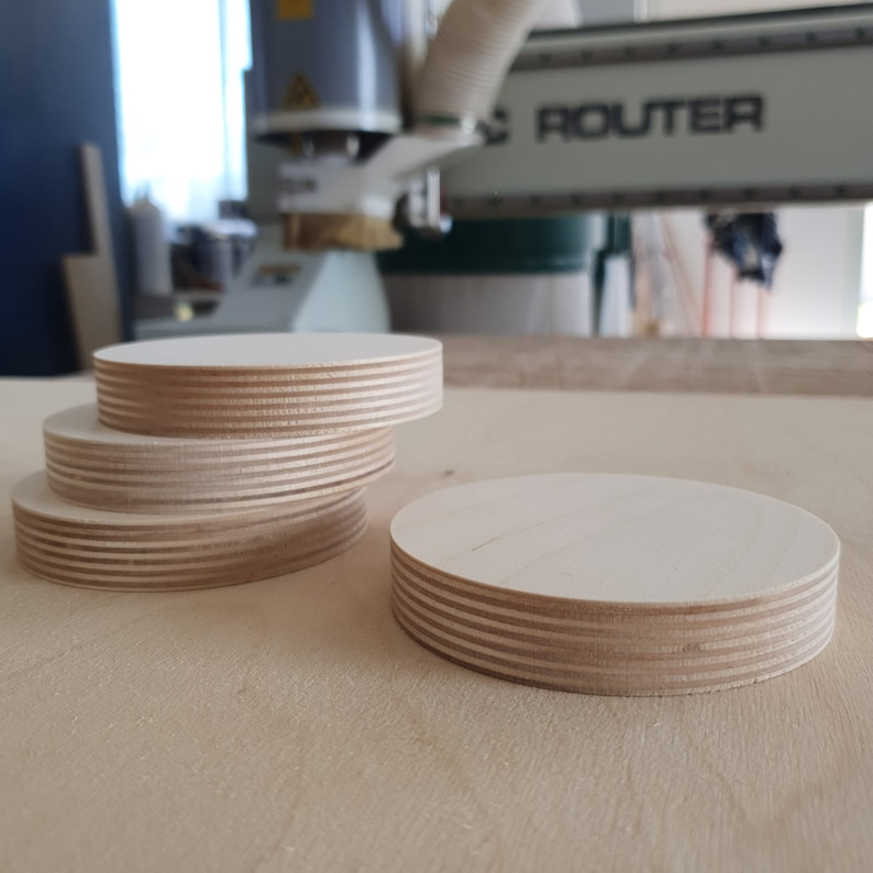 Wood Circle Cutout 10 Cm Diameter, Plywood 18MM Unfinished Wooden ...