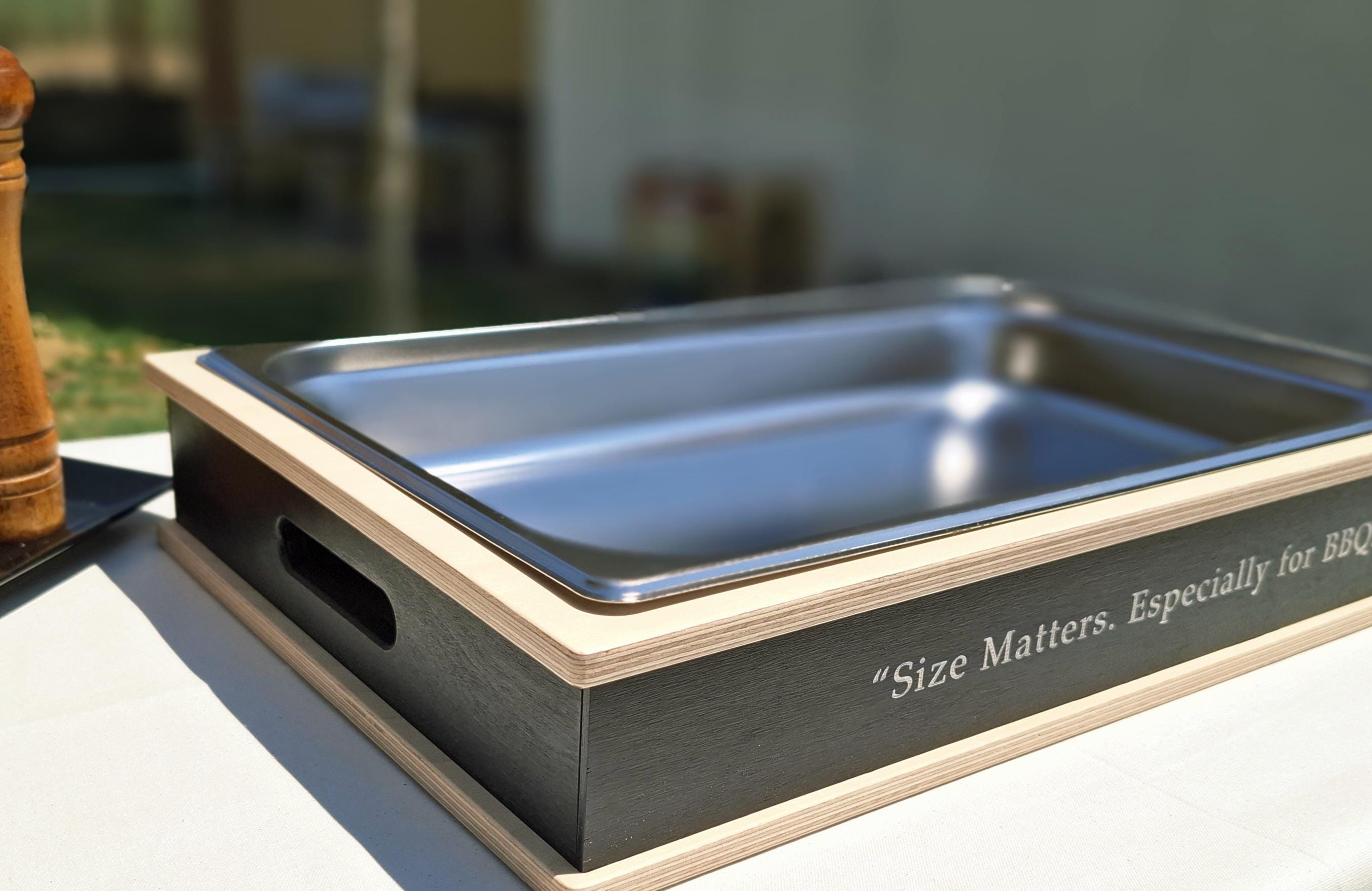 XXL BBQ Serving Tray With Lid: Handmade Rustic Grill Master Couchbar - Etsy
