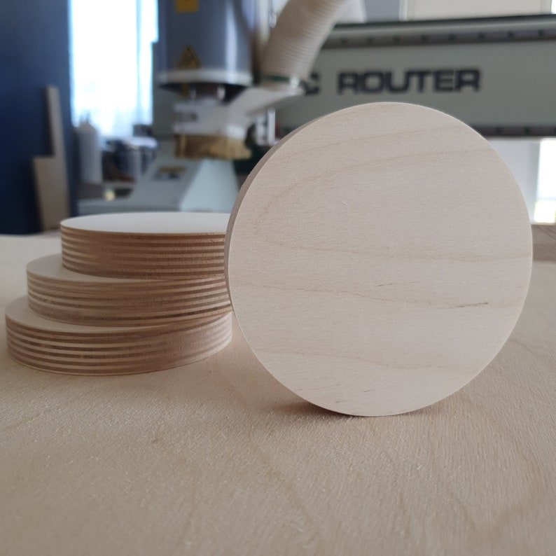 Wood Circle Cutout 10 Cm Diameter, Plywood 18MM Unfinished Wooden ...