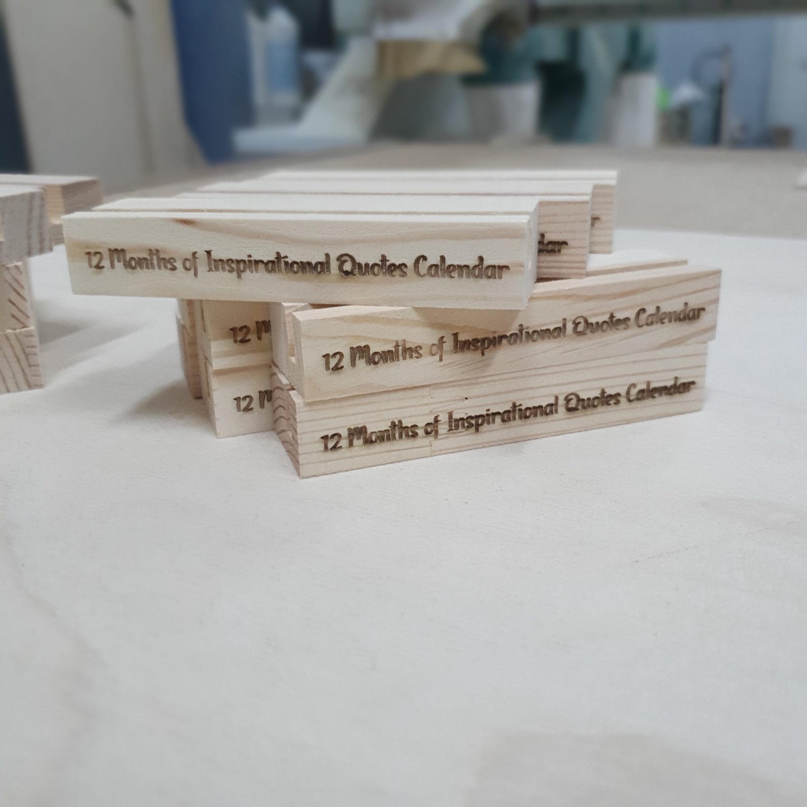 Personalized Wooden Calendar Stand, Pine Wood Tabletop Base, Unique ...