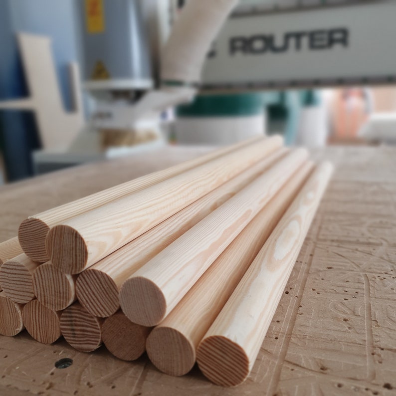 Wooden Round Rod - Wooden Rod for Macrame - Pine Wood. D30 - Etsy