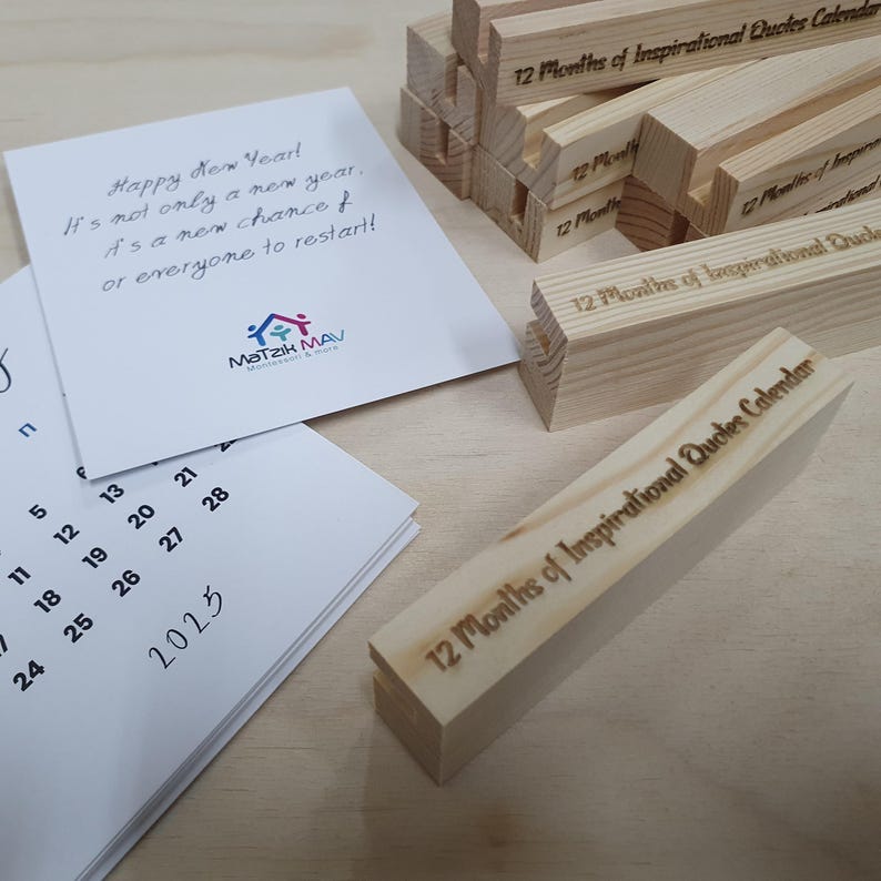 Personalized Wooden Calendar Stand, Pine Wood Tabletop Base, Unique ...