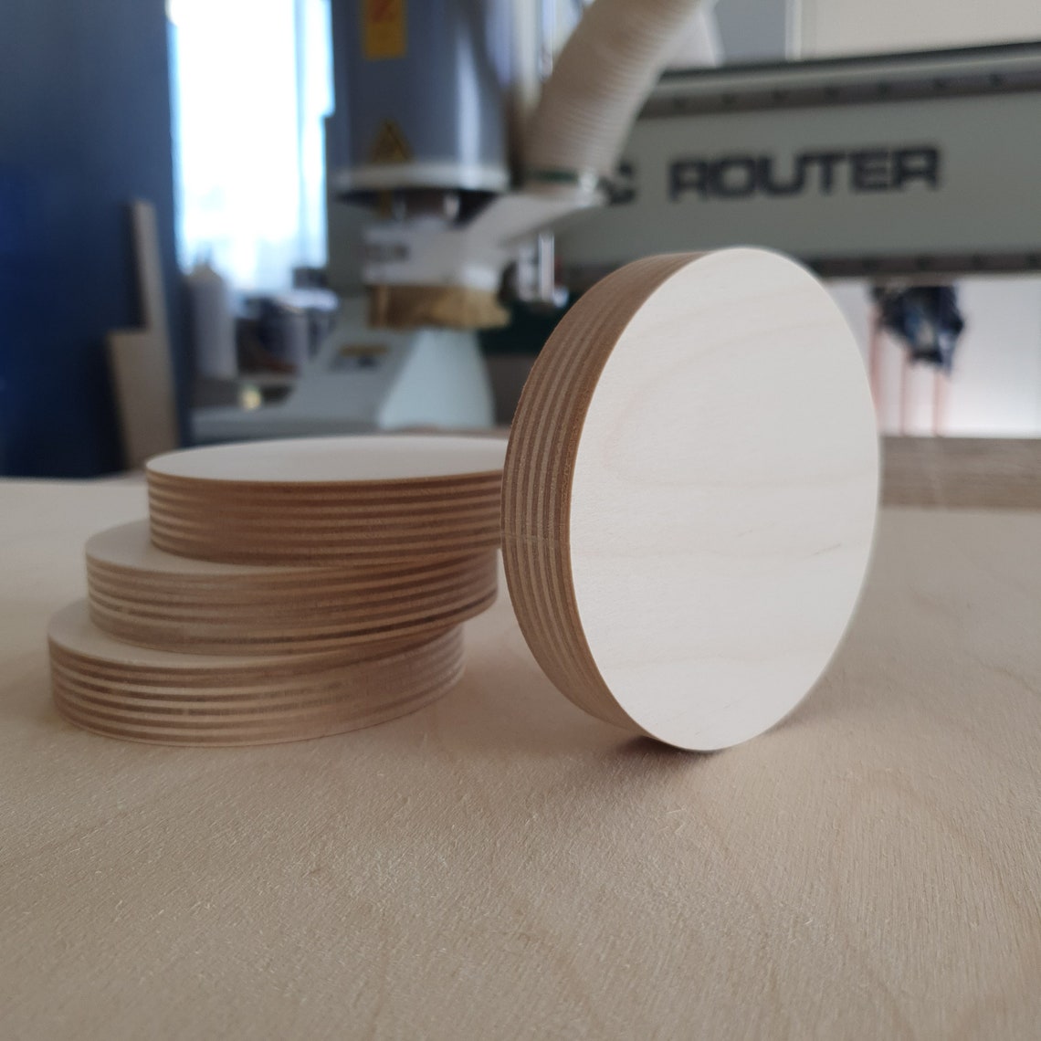 Wood Circle Cutout 10 Cm Diameter, Plywood 18MM Unfinished Wooden ...