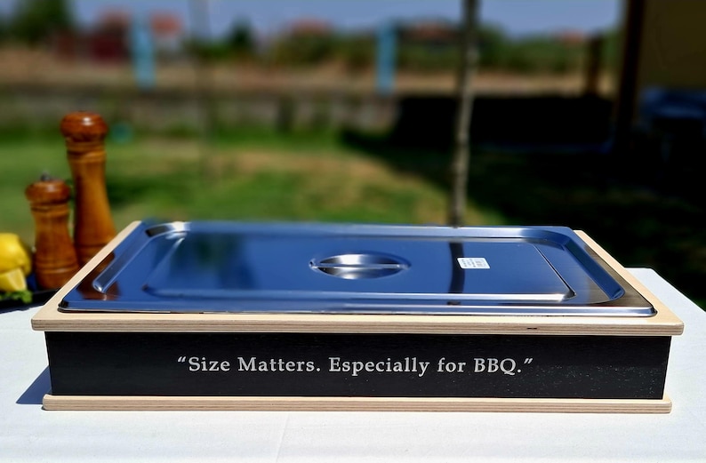 XXL BBQ Serving Tray With Lid: Handmade Rustic Grill Master Couchbar - Etsy