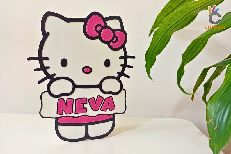 3D Personalized Name Sign Custom Nursery Name Sign Cartoon Themed Decor ...