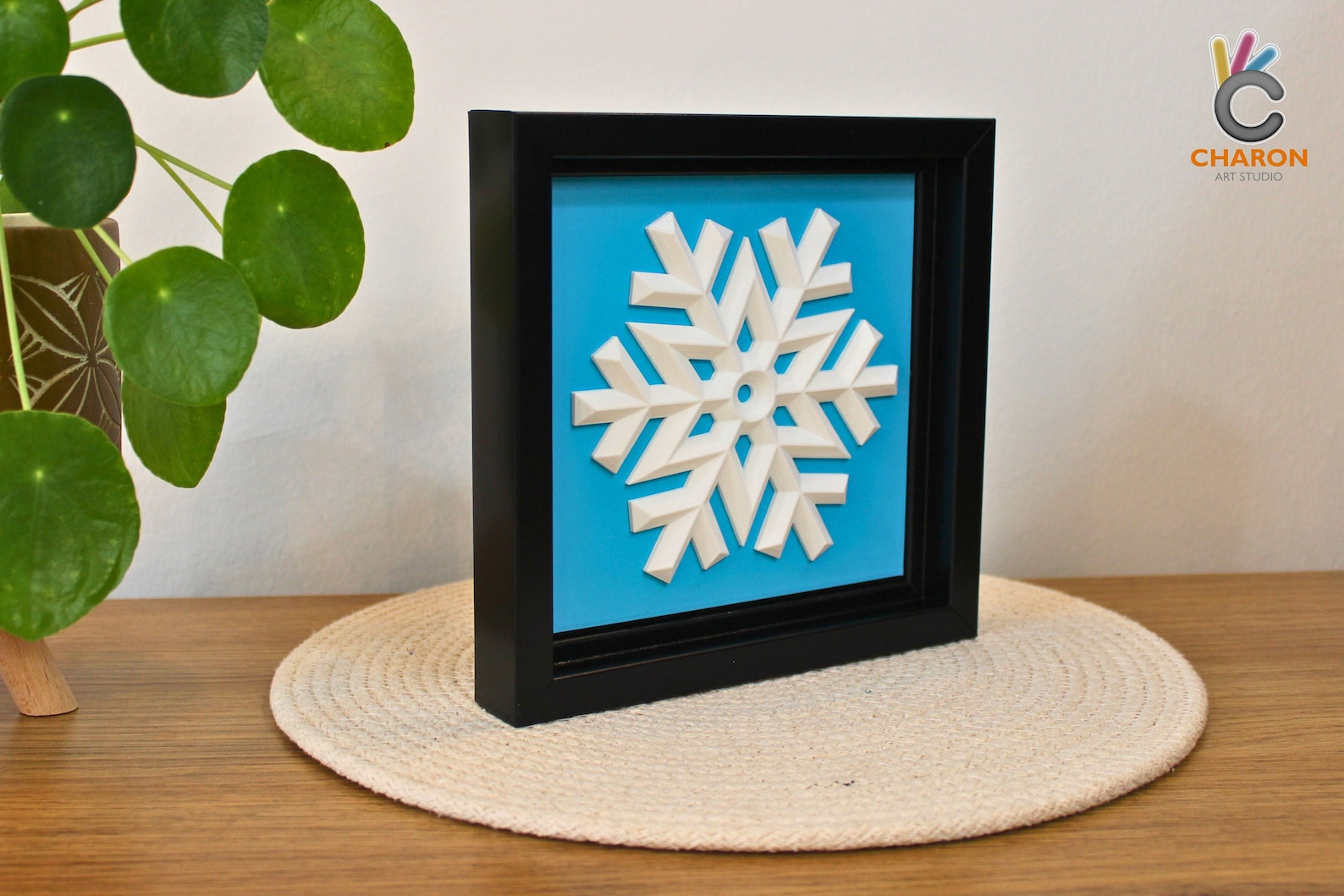 Snowflake 3D Printed | 3D Embossed Snowflake | Winter Themed Art ...