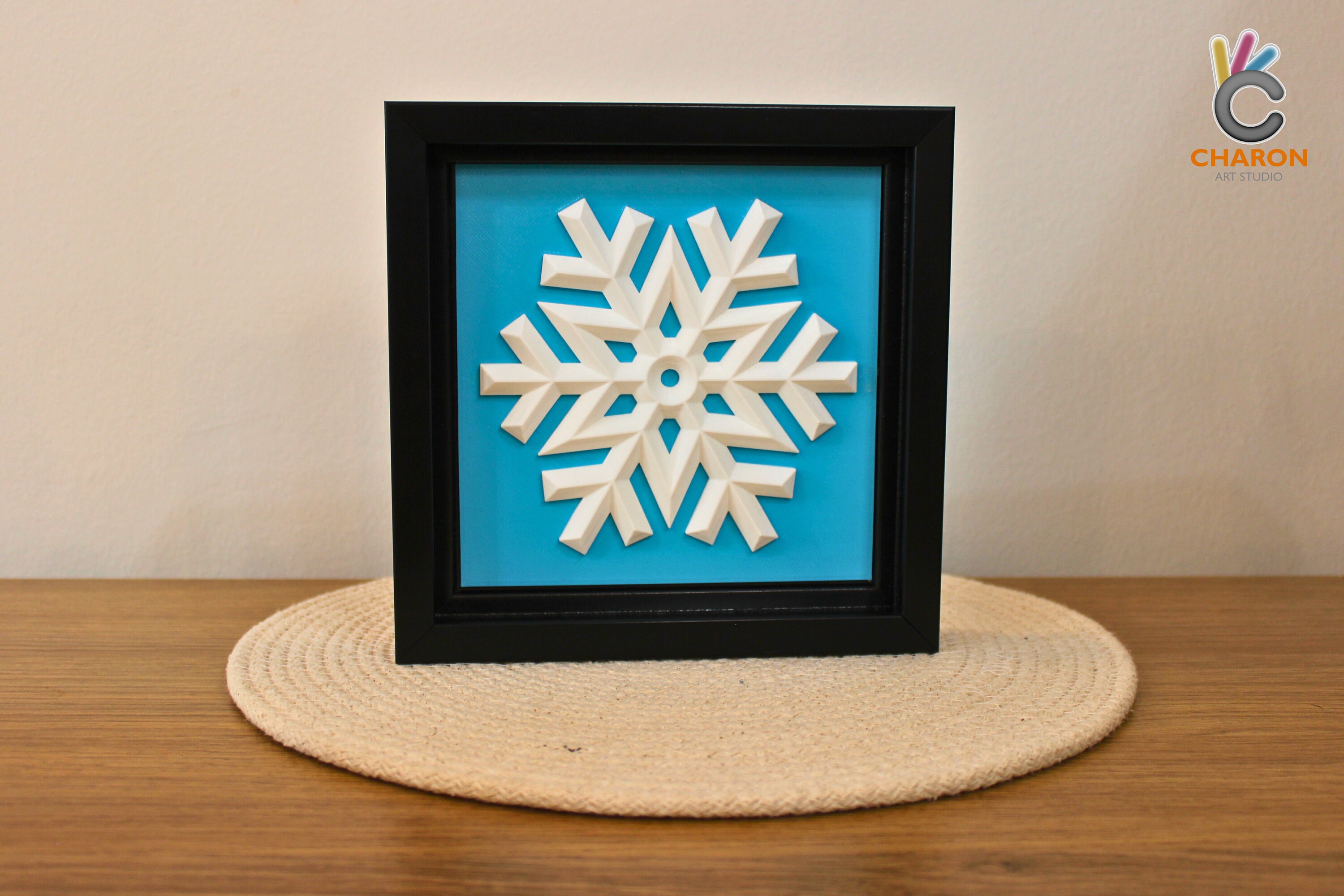 Snowflake 3D Printed | 3D Embossed Snowflake | Winter Themed Art ...