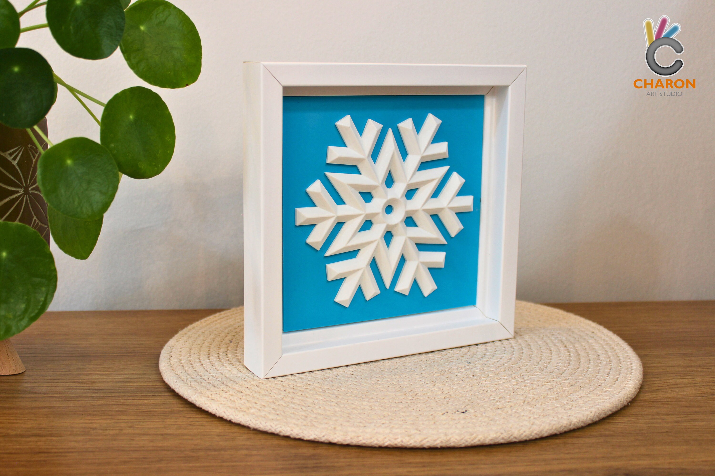 Snowflake 3D Printed | 3D Embossed Snowflake | Winter Themed Art ...