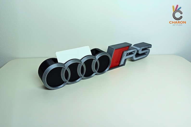 RS Business Card Holder | Car Theme Desktop Accessory | 3D Printed Card ...