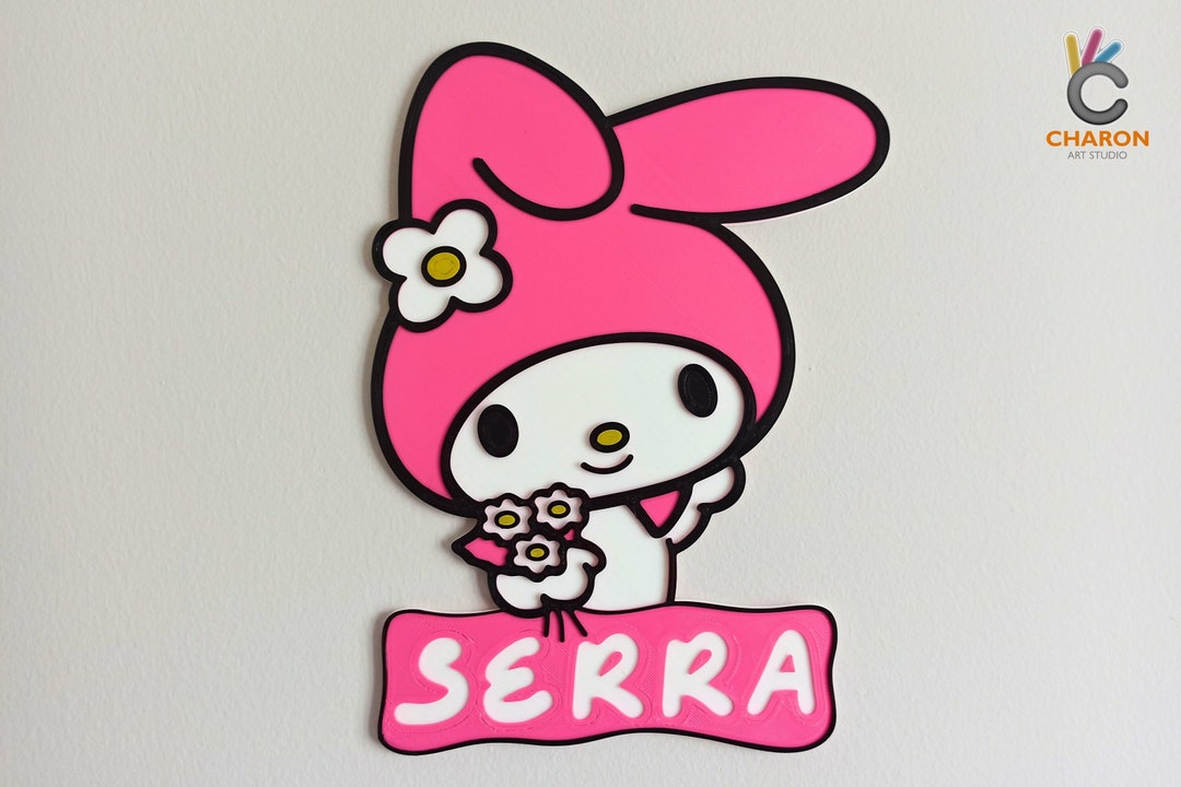My Melody Custom Name Sign: 3D Printed Nursery Decor - Etsy UK