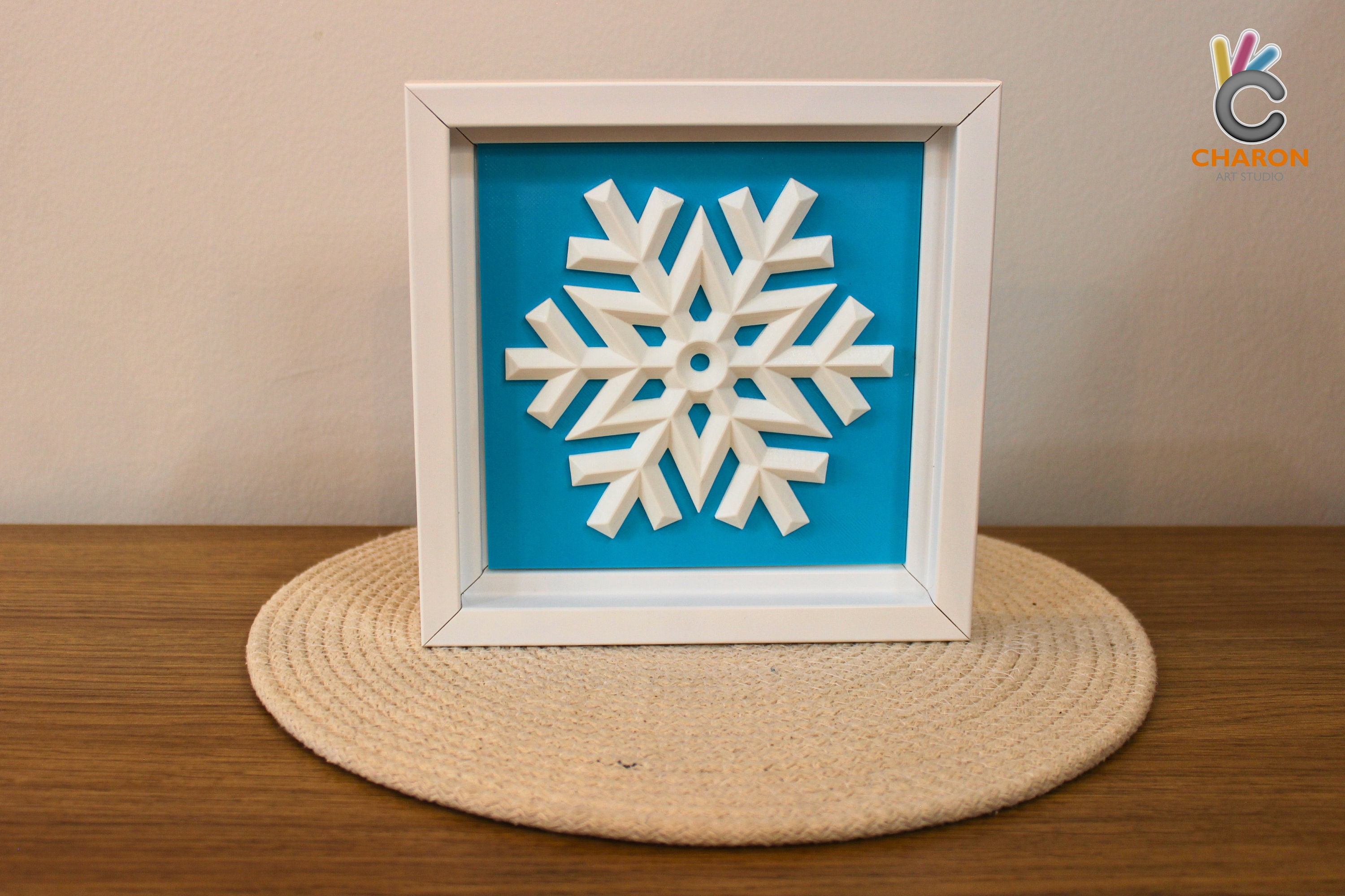 Snowflake 3D Printed | 3D Embossed Snowflake | Winter Themed Art ...